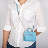Hermès Birkin 15 Micro Celeste Epsom Palladium Hardware | JANEFINDS