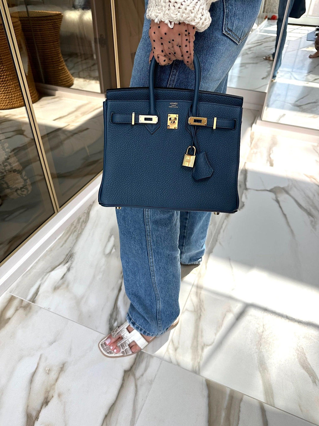 Hermès Birkin 25 Bleu de Prusse Togo Gold Hardware – JaneFinds