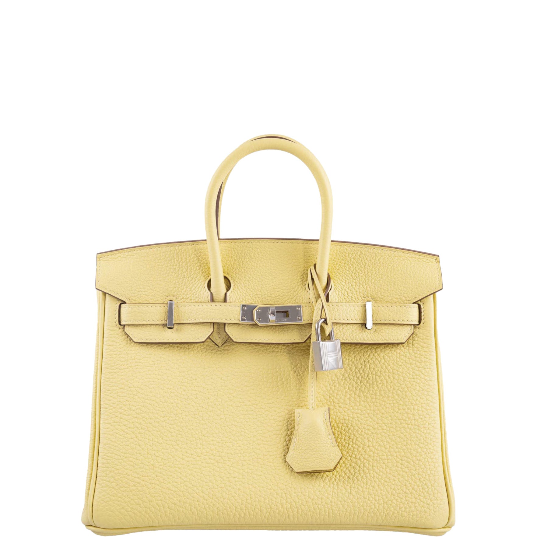 Hermès Birkin 25 Jaune Poussin Togo Palladium Hardware | JANEFINDS