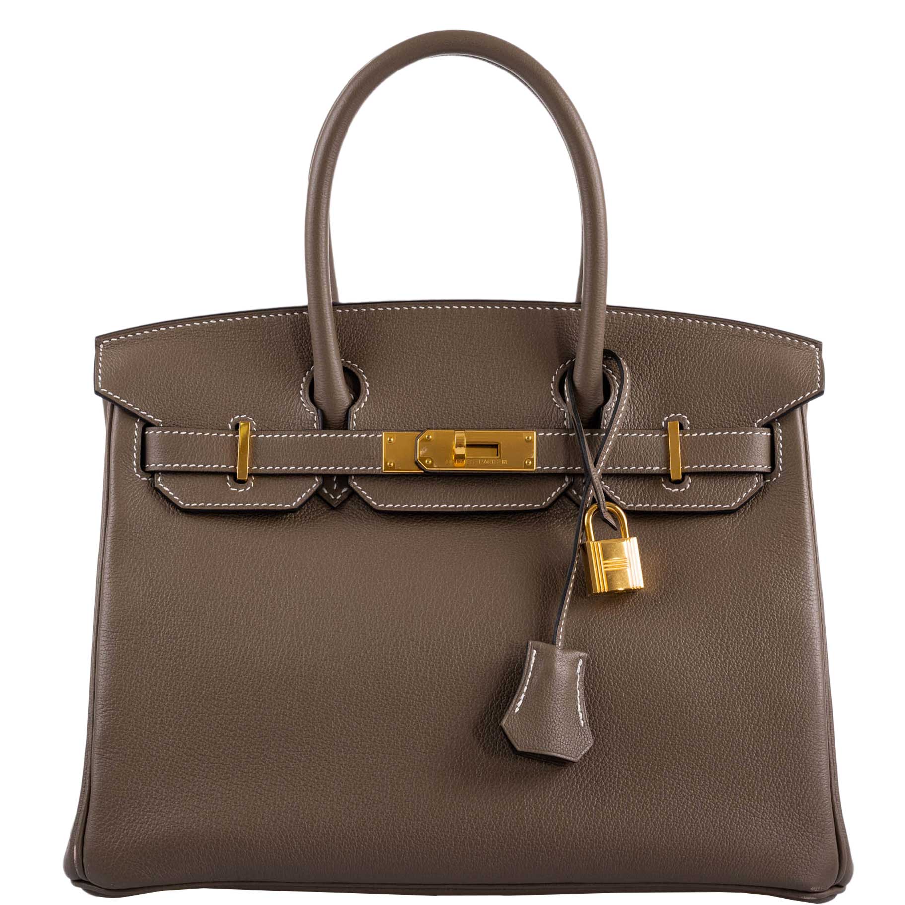 Hermès Birkin 30 Etoupe Navillo leather Gold Hardware | JANEFINDS
