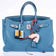 Hermès Birkin 35 Blue Jean Clemence Palladium Hardware | JANEFINDS