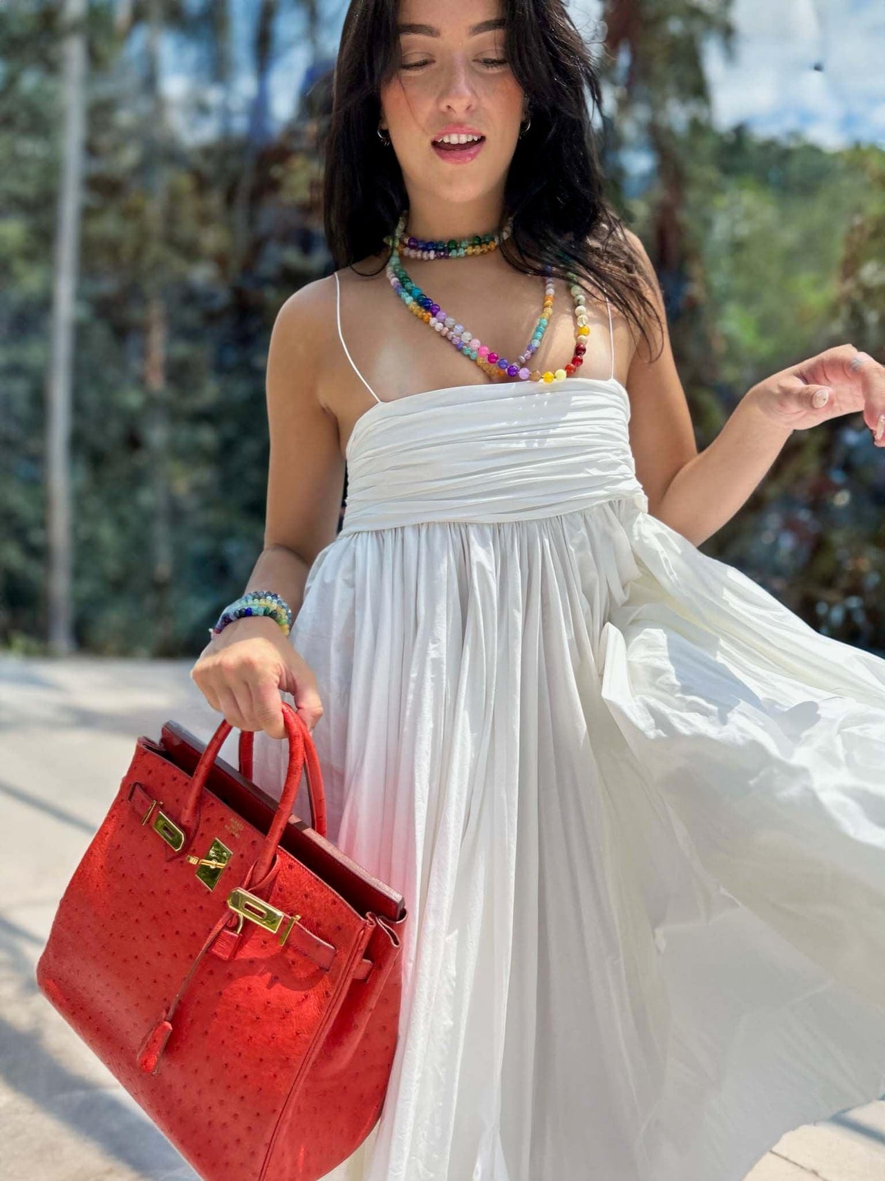 Hermès HAC Birkin 32 Rouge Vif Ostrich Gold Hardware – JaneFinds