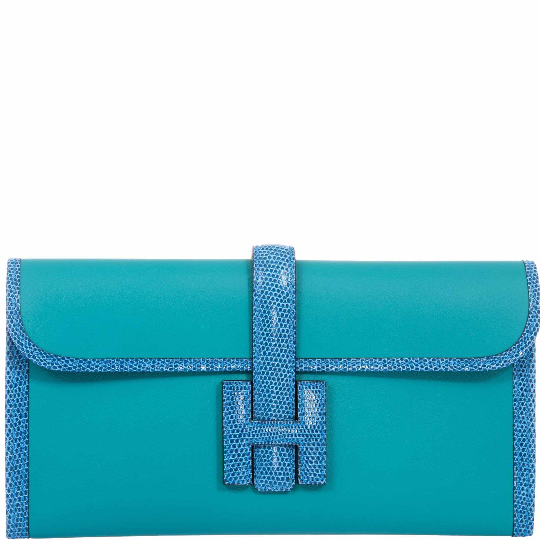 Hermès Jige Elan in Bleu Paon Swift and Mykonos Lizard | JANEFINDS