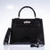 Hermès Kelly 25 Sellier Noir Shiny Porosus Crocodile Palladium Hardwar ...