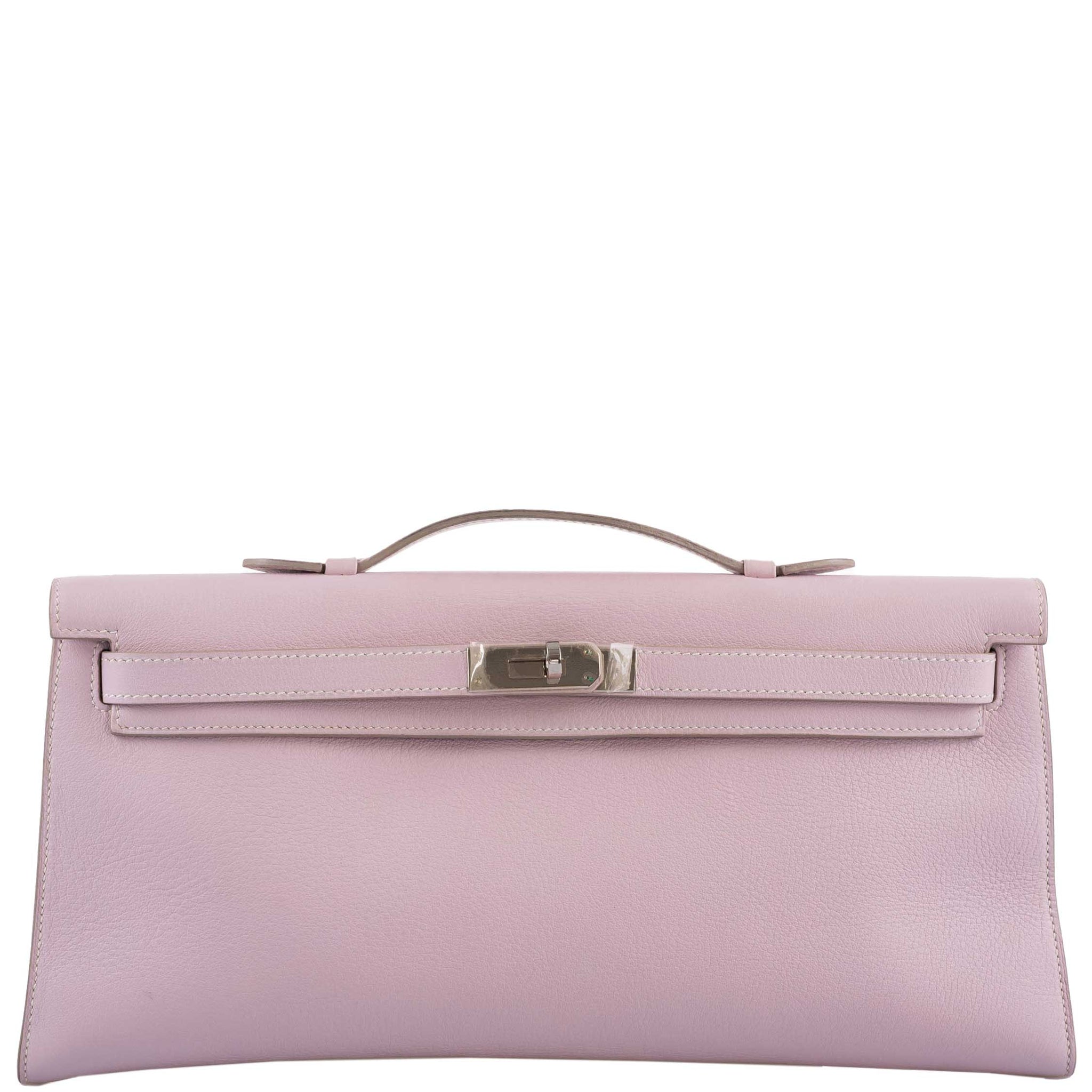 Hermès Kelly Longue Rose Dragee Evergrain with Palladium Hardware ...