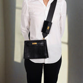 Hermès Kelly Pochette Teddy Pocket Shoulder Strap Black Shearling and ...