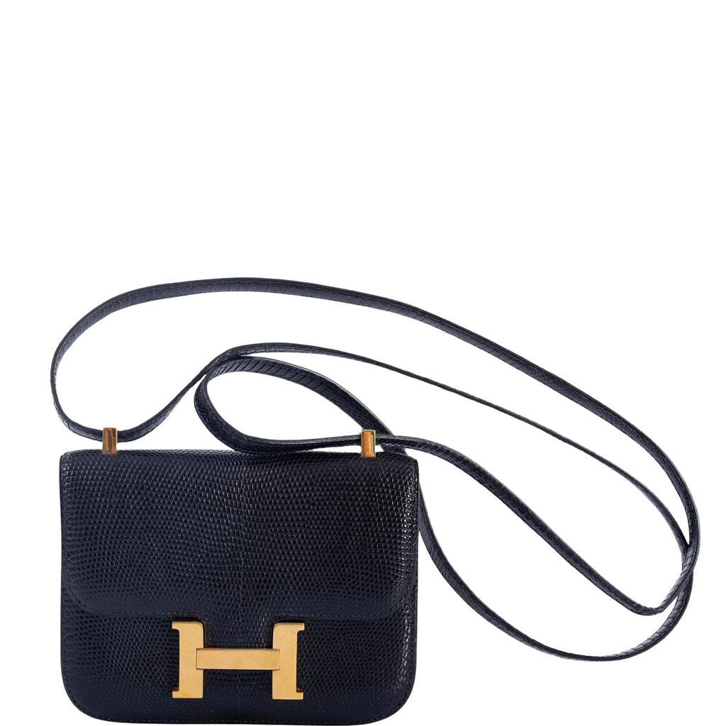 Hermes Constance Micro Black Lizard Gold Hardware - Rare • – JaneFinds