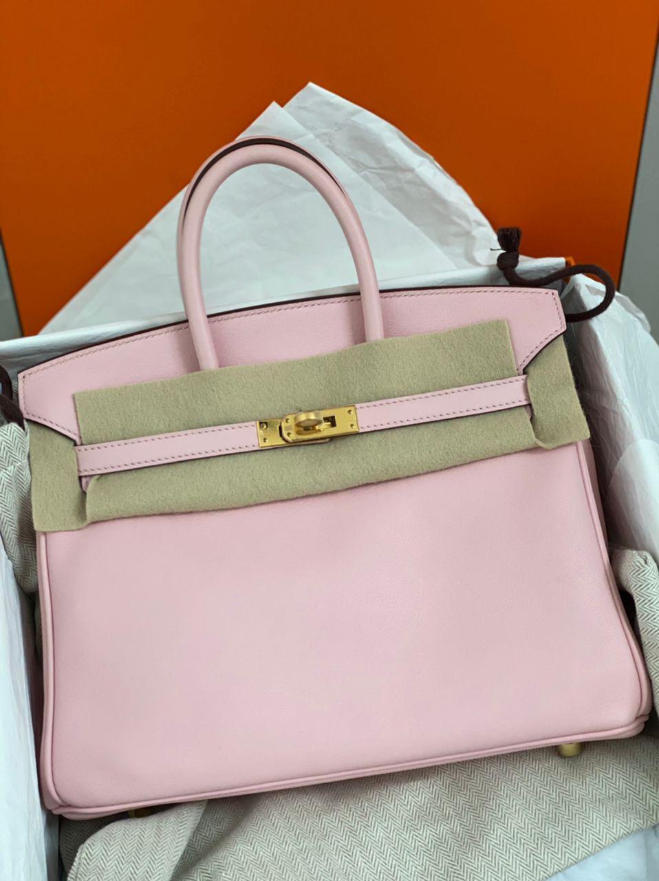 Hermès Birkin 25 Rose Sakura Swift with Gold Hardware | JANEFINDS