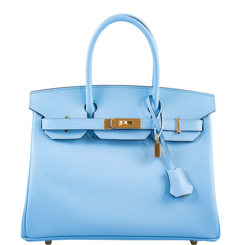 Hermès Birkin 30 Blue Celeste Epsom Gold Hardware – JaneFinds