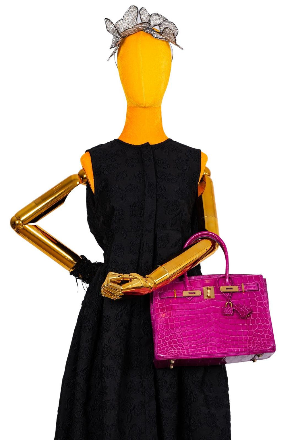 Hermès Birkin 30 Rose Scheherazade Shiny Niloticus Crocodile Gold Hard ...