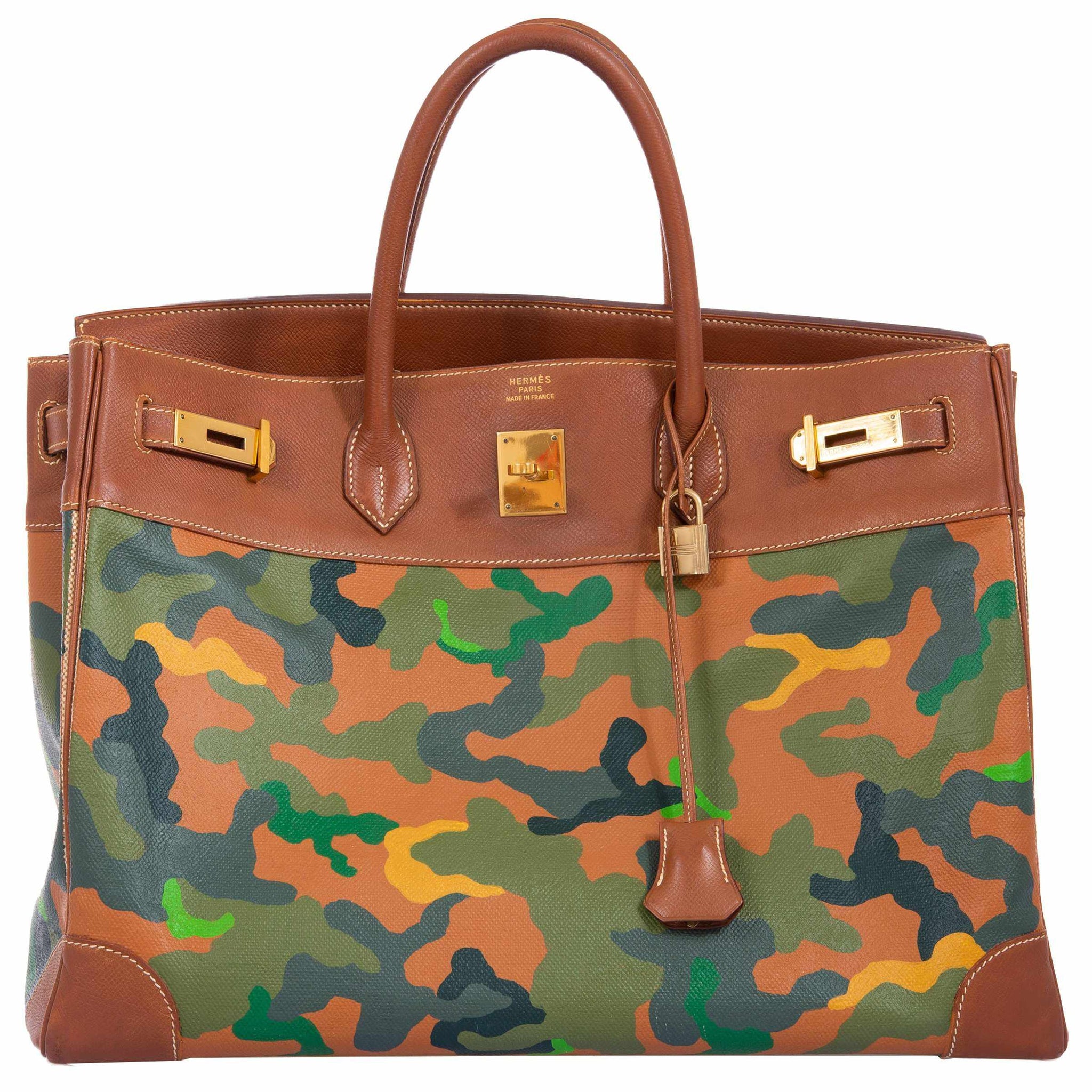 Hermès Birkin 40 Toile Epsom Camouflage Gold Hardware * JaneFinds Cust