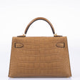 Hermès Kelly 20 Mini II Sellier Kraft Matte Alligator with Gold Hardwa ...