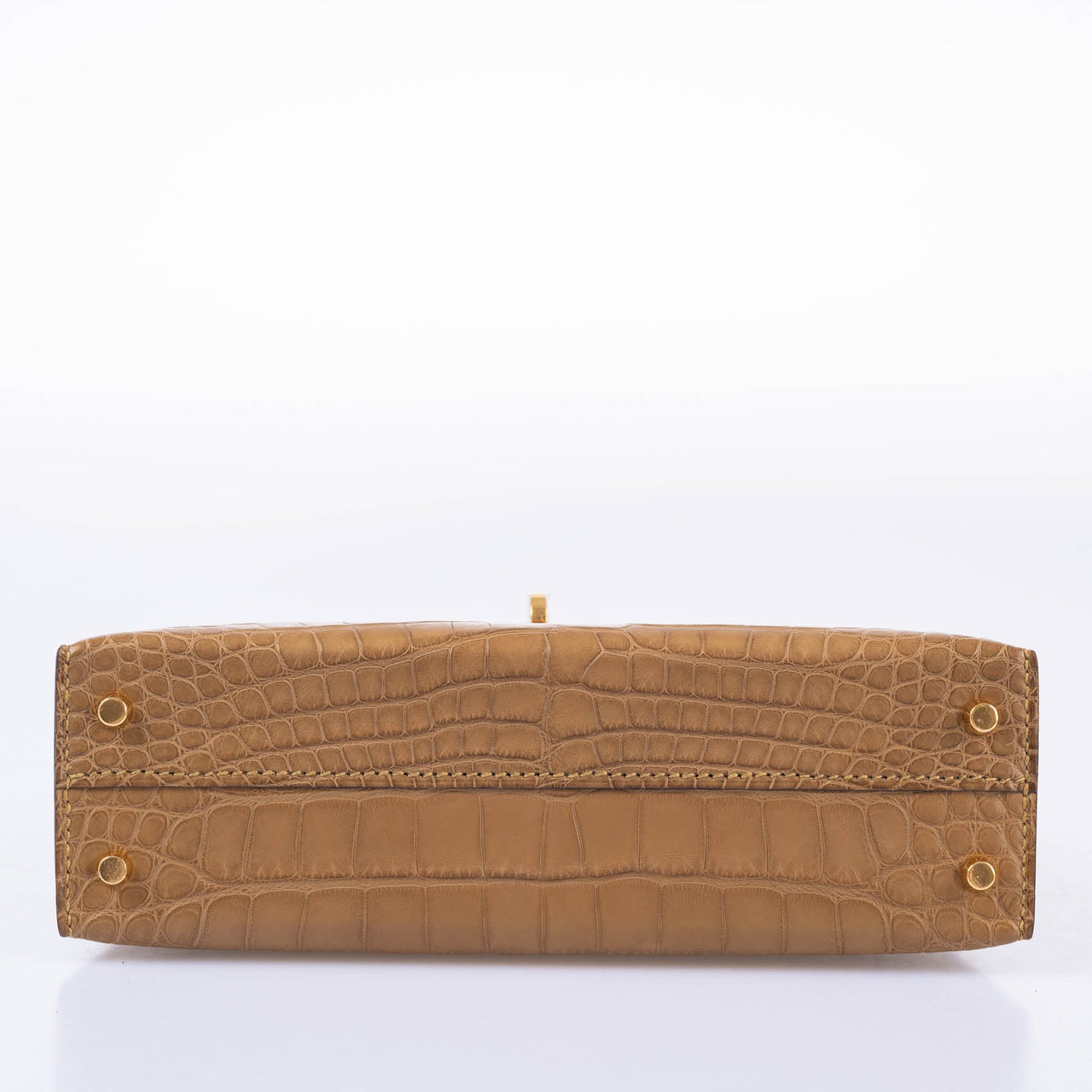 Hermès Kelly 20 Mini II Sellier Kraft Matte Alligator with Gold Hardwa ...