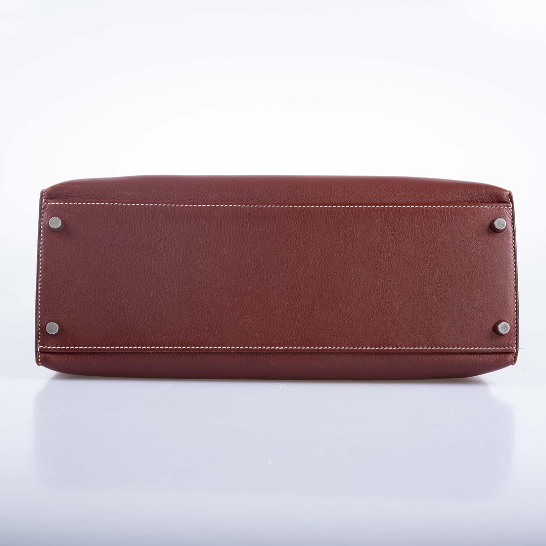 Hermès Kelly Flat 35 Rouge H Swift Palladium Hardware – JaneFinds