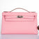 Hermes Kelly Pochette Rose Confetti Epsom Palladium Hardware | JANEFINDS